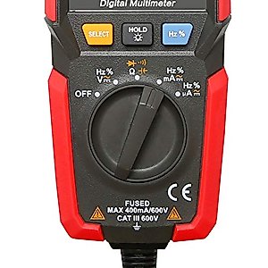 UNI-T UT125C Digital Multimeter Pocket Multi Tester, 4000 Counts AC DC Voltage AC DC Current Resistance Capacitance Frequency Duty Cycle NCV Diode Test Continuity Test Data Hold Auto Power Off