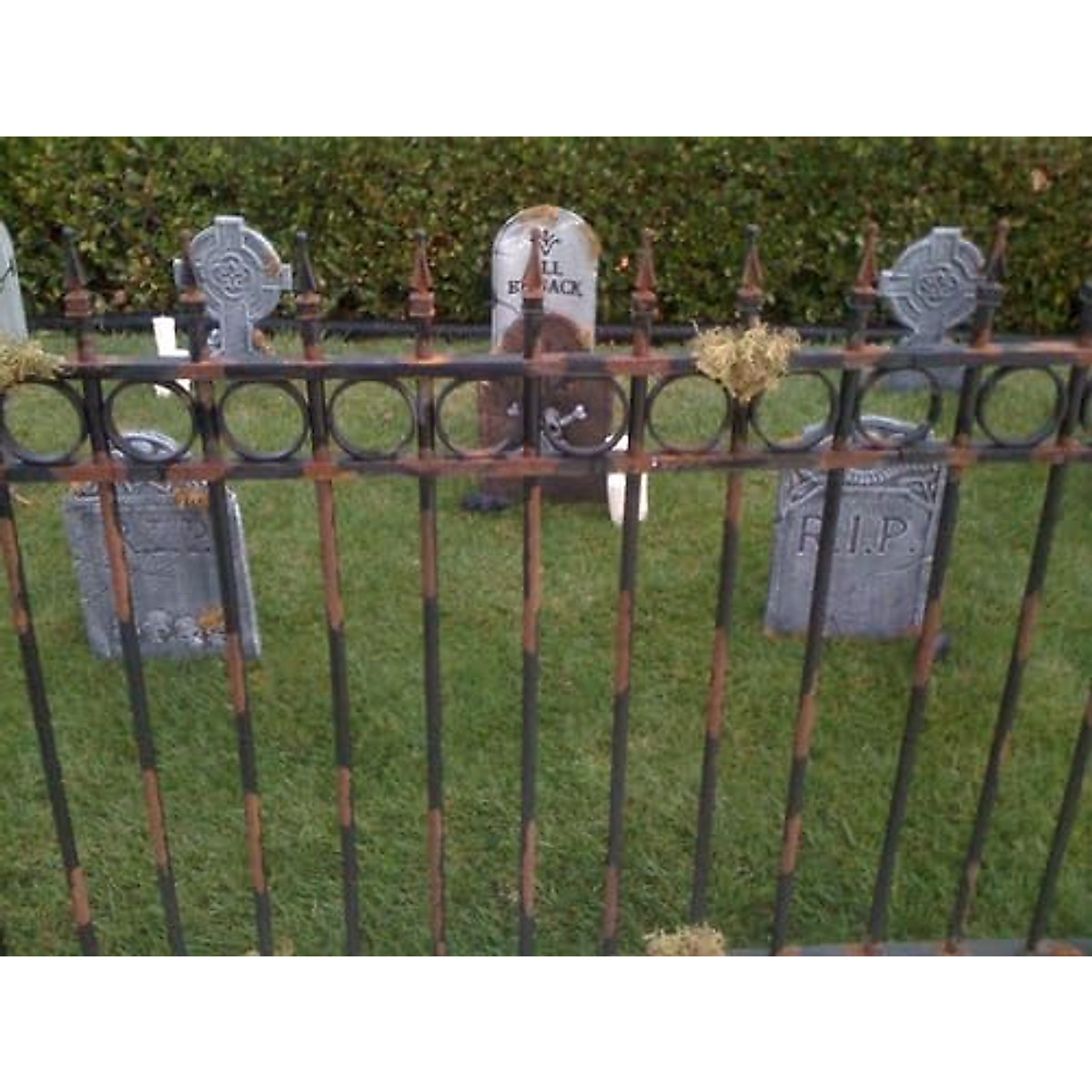 Retrospec Creations 10 Each for 5/8” Black Plastic Finial Tops for Iron Picket Fence 4-Sided Spire – #1-58