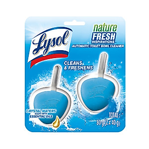 Lysol Automatic In-The-Bowl Toilet Cleaner, Cleans and Freshens Toilet Bowl, Ocean Fresh Scent, 2 Count (Pack of 1)