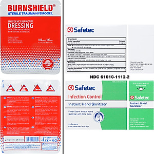 MFASCO Class B Restaurant First Aid Kit - OSHA Compliant - Emergency Plastic Box - Rubber Sealed - Includes Blue Bandages and Burn Care Supplies - Essentials for Work or Restaurant - 139 Pieces