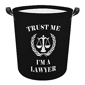 Trust Me I'm A Lawyer Foldable Laundry Basket Waterproof Hamper Storage Bin Bag with Handle 16.5"x 16.5"x 17"