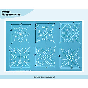 Full Line Stencil - Score of Four Motif Stencil, Continuous Line Template for Free Motion Quilting, Domestic Machine Quilting, Hand Quilting, Long-Arm Quilting (30692)
