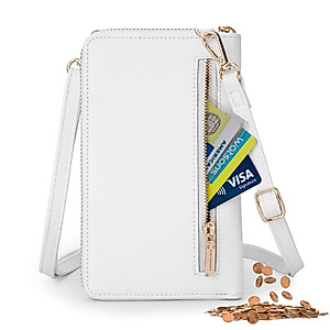 Valentoria Small Crossbody Bag Cell Phone Purse Wallet Leather Card Slot Clutch for Women