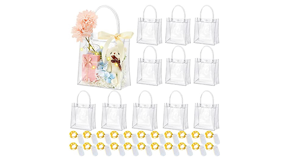 24 LED Gift Bags with Fairy Lights | Perfect for Weddings & Parties