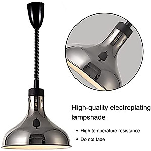 Food Heating Warmer Lamp Restaurant Heating Lamp, Food Warmer for Parties, Telescopic Heating Lamps for Buffet Kitchen Restaurant Adjustable Height.75-165cm (Color : Stainless Steel Color, Size : 3p