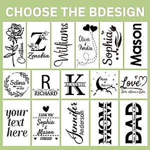 Petalsun Personalized Tumbler with Names, Custom Travel Coffee Tumbler - 16 Designs, 10 Colors, 20oz tumbler with lid and straw, Personalized Birthday Gifts for Mom Women Men Anniversary