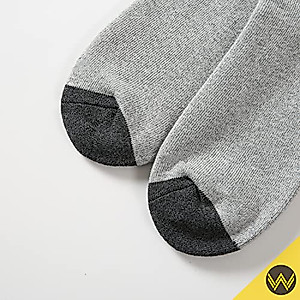 WANDER Women's Athletic Crew Socks 8 Pairs Cushion Running Socks for Women Sport Wicking Cotton Socks 10-14 (8 Pair Grey)