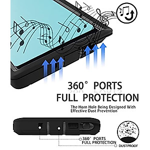 Guirble for Samsung Galaxy Note 10 Plus Case,Shockproof Dropproof Galaxy Note 10 Plus Case,Heavy Duty Protective for Samsung Note 10 Plus Case 6.8 Inch(Black/Gray)