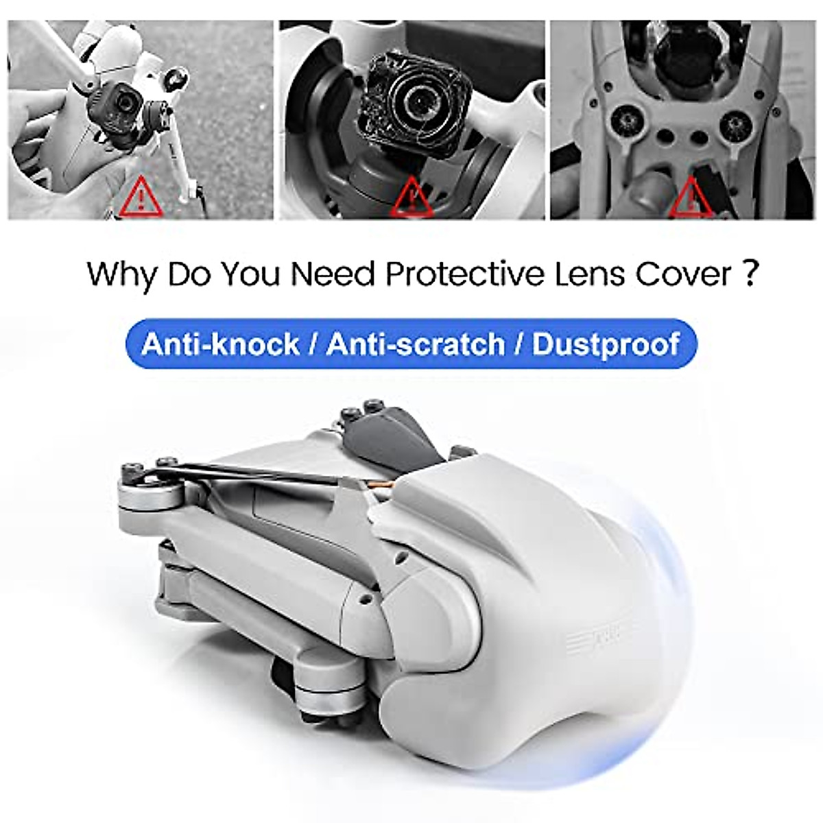 STARTRC Mini 3 Pro Gimbal Protector, Lens Cover Obstacle Sensor Avoidance Dustproof Cap for DJI Mini 3 Pro RC Drone Accessories