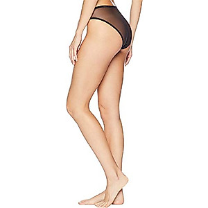 DKNY Women's Mesh Bikini Panty, Black, Medium