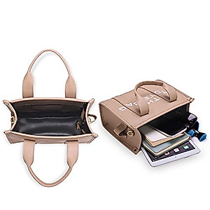 charlore The Leather Tote Bag For Women, Womens Tote Bags with zipper,Can shoulder/crossbody,Handbag (10 inch)