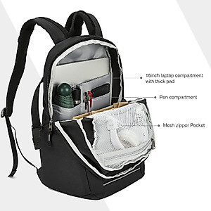 EVER ADVANCED Work School Backpack for College High School Students, Travel Laptop Backpack for Women Men with Luggage Sleeve, Fit 15.6Inch Laptop, Water Resistant Bookbag Carry on BagPack, Army Green