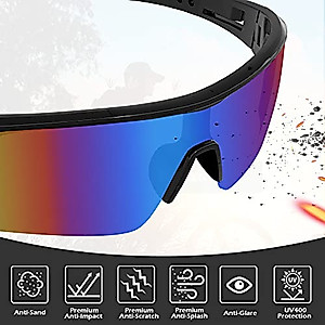 YENPK Tinted Safety Glasses Goggles for Men, Scratch & Impact Resistant Eyes Protection Protective Eyewear (6pack-multicolor)