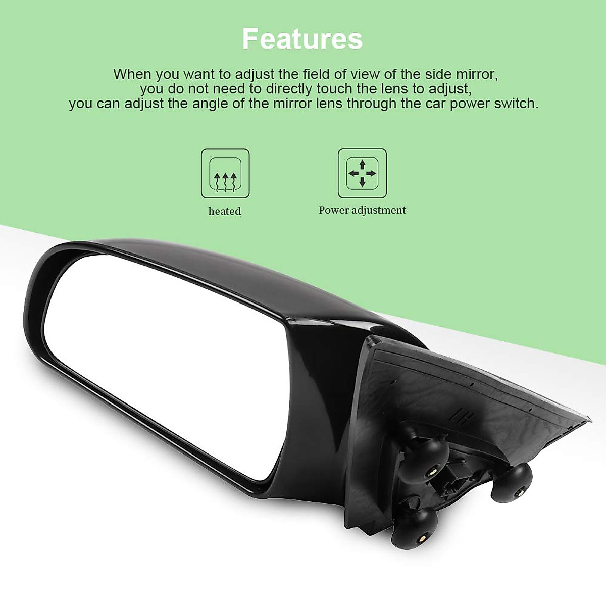 SCITOO Side View Mirror Driver Side Mirror Compatible with 2006 2007 2008 2009 2010 For Hyundai Sonata HY1320149 Power Adjustment Heating