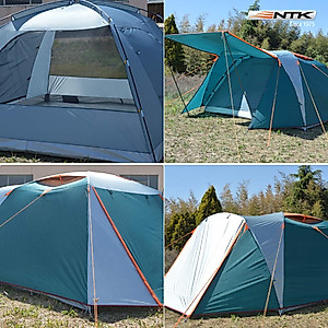 NTK Omaha GT 5-4 Person Tent for Camping | 9x9 ft Camping Tent with Waterproof Dome, Breathable Mesh & 2 Doors | Instant Tent for 5 Person | 2500 mm Warm & Cold Weather Outdoor Tent