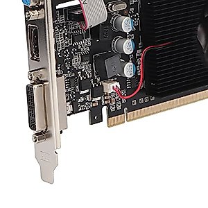 GT 610 Graphics Card, 2GB DDR3, Support DirectX 11 64 Bit, Single Fan GPU PC Gaming Video Card, PCI Express 2.0, VGA, DVI, HDMI