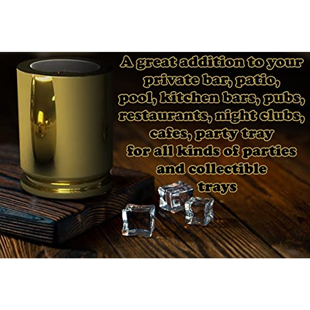 Caliber Gourmet 50 Caliber Shot Glasses - Set of 2, Gold