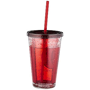 Silver Buffalo Harry Potter Hogwarts Express Plastic Snow Globe Cold Cup w/Lid and Straw, 14 Ounces