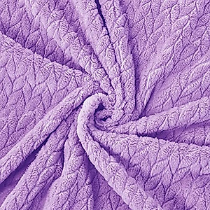 Whale Flotilla Fleece Throw Blanket for Couch with Plush Decorative Pattern, Soft Fluffy Throw Blanket for Sofa, Cozy and Lightweight, Lilac, 50x70 Inch