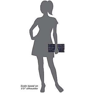 JNB Weaved Fabric Flat Clutch, Blue