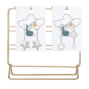 Anwyll Earring Cards,Earring Display Cards,100 Pcs White Earring Holder Cards, High End Jewelry Display Cards 3.5×2.4 Inch for Business Selling, Jewelry Packaging Display, Hanging Earring, DIY Crafts