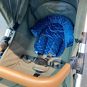 LANBAILU Baby Head Support and Strap Covers for Car Seats Strollers Infant Head Support Pillow (Black)