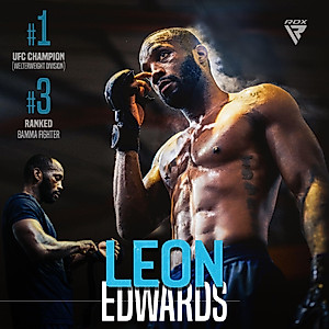 RDX MMA Gloves Sparring Grappling, Hybrid Open Palm Martial Arts Mitts Men Women, Maya Hide Leather Wrist Support, Cage Fighting Combat Sports Boxing Glove Training, Muay Thai, Punching Bag Kickboxing