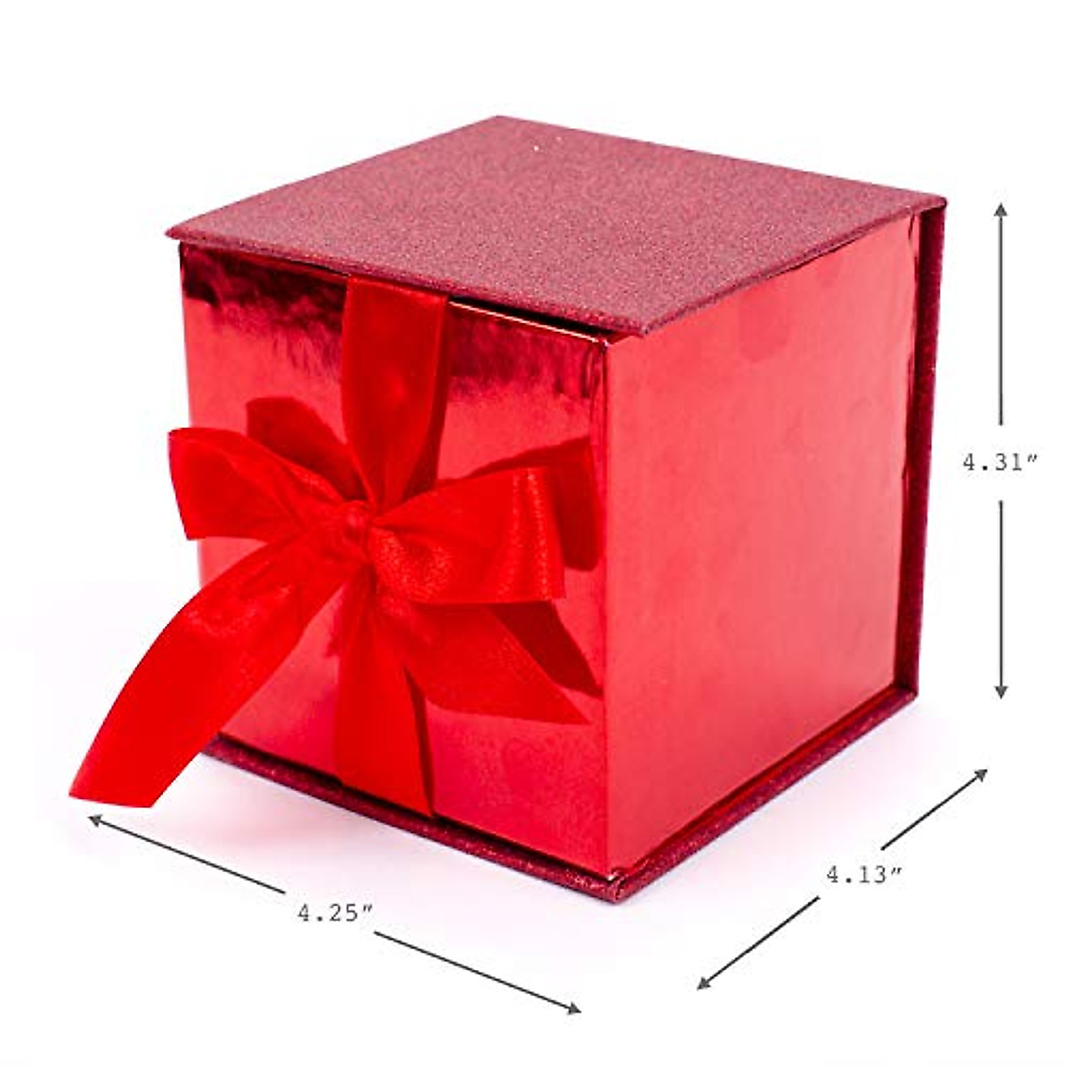 Hallmark Signature Small Valentine's Day Gift Box with Fill (Red Glitter)