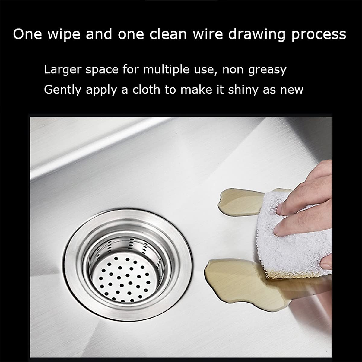 QHDPKU Freestanding Single Bowl Sink Commercial Restaurant Stainless Steel Sinks W/Workbench & Storage Shelves, Outdoor Kitchen Sink for Patio, Garden, Outdoor, 30 X 16 X 30 in