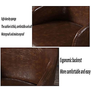 Conference Reception Room Coffee Table with Chair, Table and Chair Combination Restaurant Bar Farmhouse Balcony Tea Shop Reception Leather Lounge Study Cake Shop Round Table (Yellow 60cm) ( Color : Ye