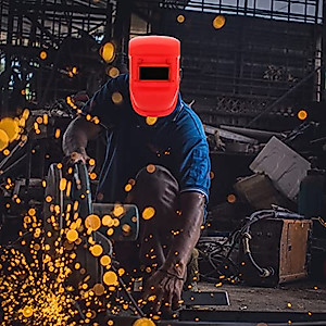 DOITOOL Welding Helmet Auto Darkening Hood with Adjustable Shade Range for Arc Welder Shield Flaming