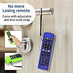 2Pack Silicone Case for LG AKB75095307 AKB75375604 AKB74915305 Remote, Alquar Shockproof Anti-Lost Remote Cover Holder Skin Sleeve Protector for LG Smart TV Remote Control (Glow Green+Blue)