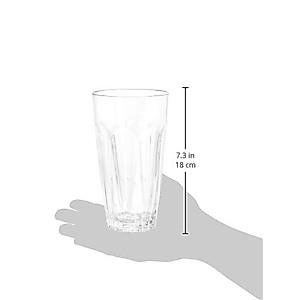 Amazon Basics Tritan Working Style Highball Glasses - 24-Ounce, Set of 4(Plastic Material)