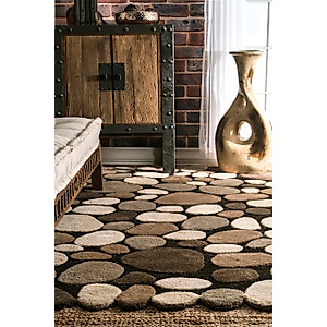 nuLOOM Hand Tufted Pebbles Runner Rug, 2' 6" x 6', Natural