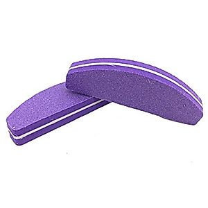 10pcs/ pack 100/180 Grit Nail Files Washable Double-Side Emery Board Nail Buffering Files Salon Manicure Tools CHAOCHAO (Color : Purple)