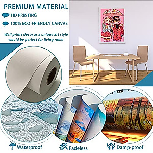 MUTOGLAVA Wall Art Decor Toilet-Bound Hanako-kun Posters, Anime Pictures Canvas Prints for Bedroom Decoration, Painting Aesthetic Photo Decor Livingroom Bathroom-Unframed-16 * 24 Inches (PINK)