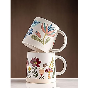 Karma, 14 oz Shelly Mug - Cute Coffee and Tea Mug - Ceramic Coffee Mugs for Women and Men, Hello Sunshine