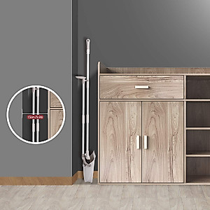 CQT Broom and Dustpan Set with Handle, Brush and Dustpan Set for Home Kitchen Cleaner Floor Sweeping Upright Stand Up Dust pan Cleans Combo (Brown)