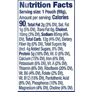 Stonyfield Organic Kids Blueberry Lowfat Yogurt, 3.5 oz. Pouch, Single Serve – Includes Live Active Cultures