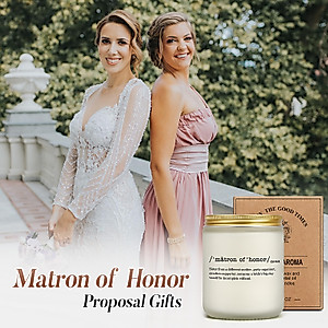 Matron of Honor Gifts, Maid of Honor Gifts Matron of Honor Proposal Bridesmaid Gifts for Wedding Day, Will be My Matron of Honor Candle Gifts from Bride, Lavender Scented Candle