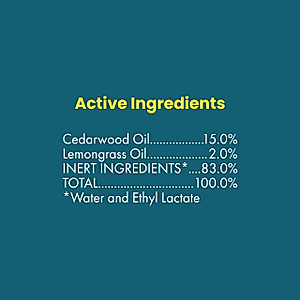 Sunday Mosquito Deleto - Mosquito Repellent & Bug Control Spray - Concentrated Lemongrass & Cedar Oils - for Mosquitoes, Fleas, & Ticks - Lasts up to 4 Weeks - Hose-On Sprayer, 32 Fl Oz
