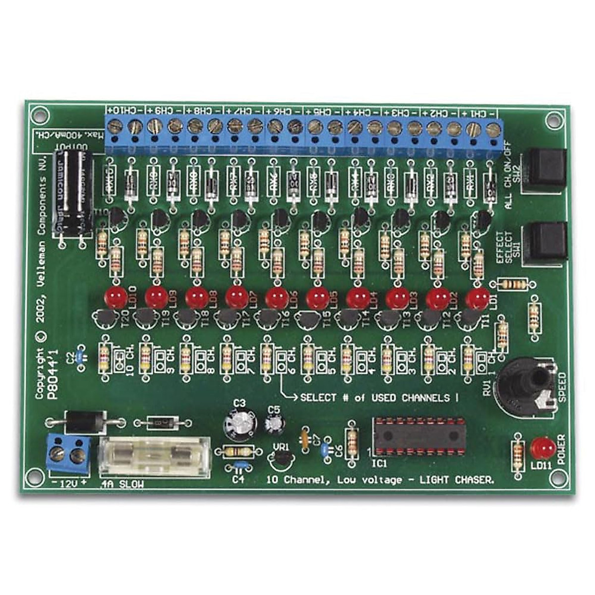 Velleman Light Chaser Low Volt 10 Channel 12V/400Ma