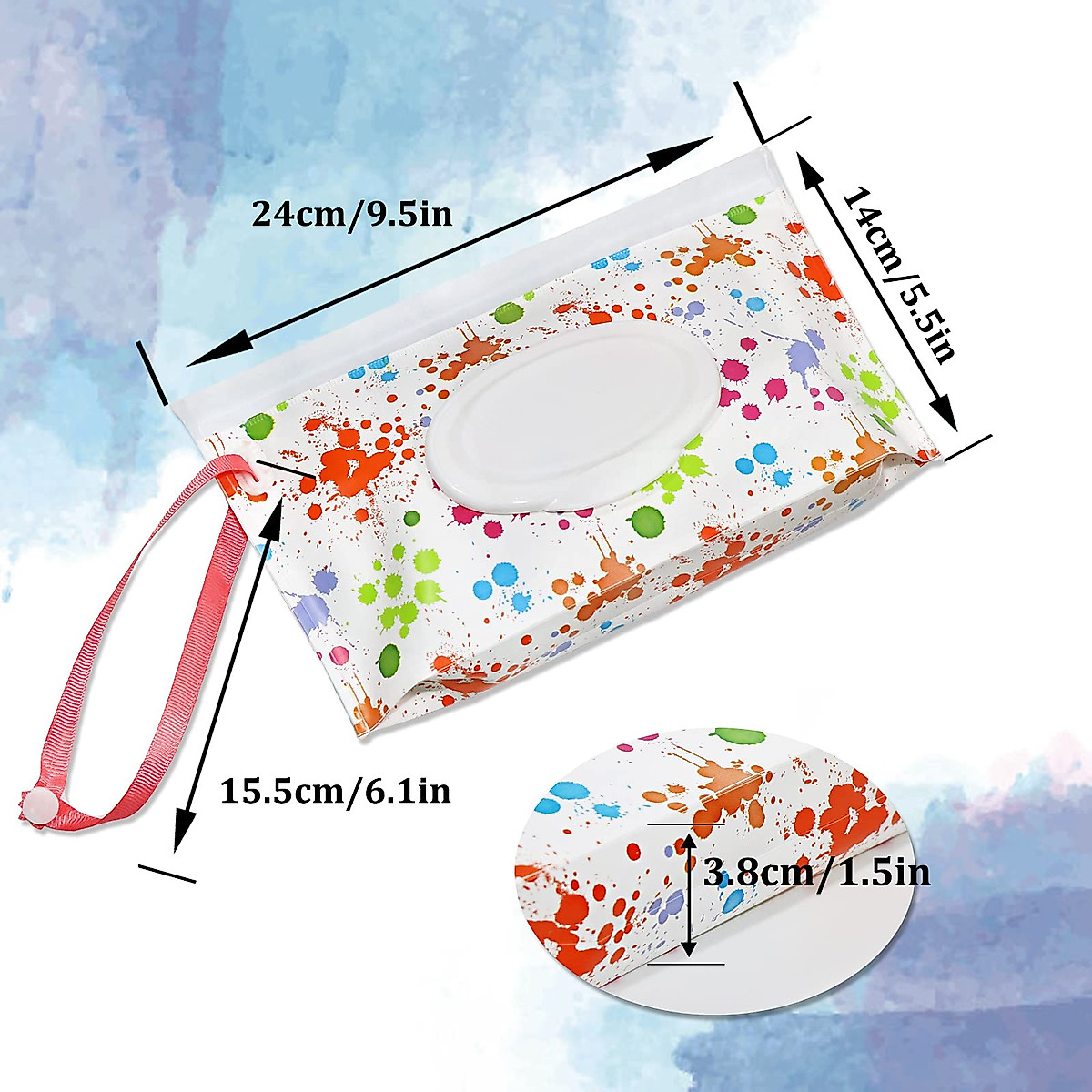 4 Pack Baby Refillable Wet Wipe Dispenser, Reusable Wipe Holder Wipes Pouch Container, Portable Travel Wipes Holders & Case, Eco Friendly and Lightweight Wipes Pouch