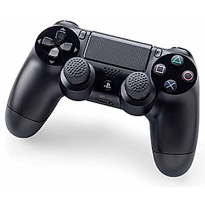 KontrolFreek CQCX Thumb Grips for PlayStation 4 Controller (PS4) and PlayStation 5 (PS5) | 2 Mid-Rise Convex Performance Thumbsticks | Black