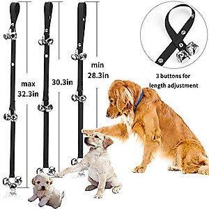 Luckyiren Upgraded Puppy Bells Dog Doorbells for Door Knob/Potty Training/Go Outside-Dog Bells for Puppies Dogs Doggy Doggie Pooch Pet Cat for Dog Lovers-Premium Quality-3 Snaps for Length Adjustment