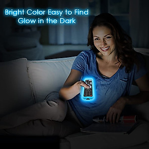 Silicone Protective Case for Hisense EN2A27 Remote Control, Anti-Slip Battery Back Cover for Hisense EN-2A27 Smart TV Remote Skin Sleeve Protector (Glow Blue)