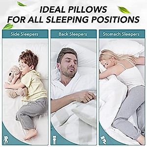 Oubonun Hotel Bed Pillows for Sleep,Queen Size,Set of 2, Down Alternative Pillows for Side and Back Sleepers 2 Pack (20x30)