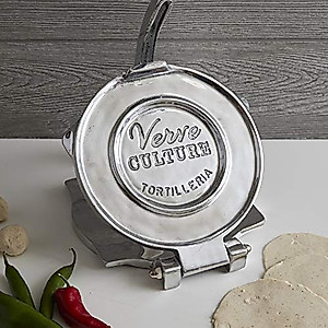 Verve Culture 8.5'' Tortilla Press/Homemade Tortilla Maker/Handmade Aluminum Tortilla Press