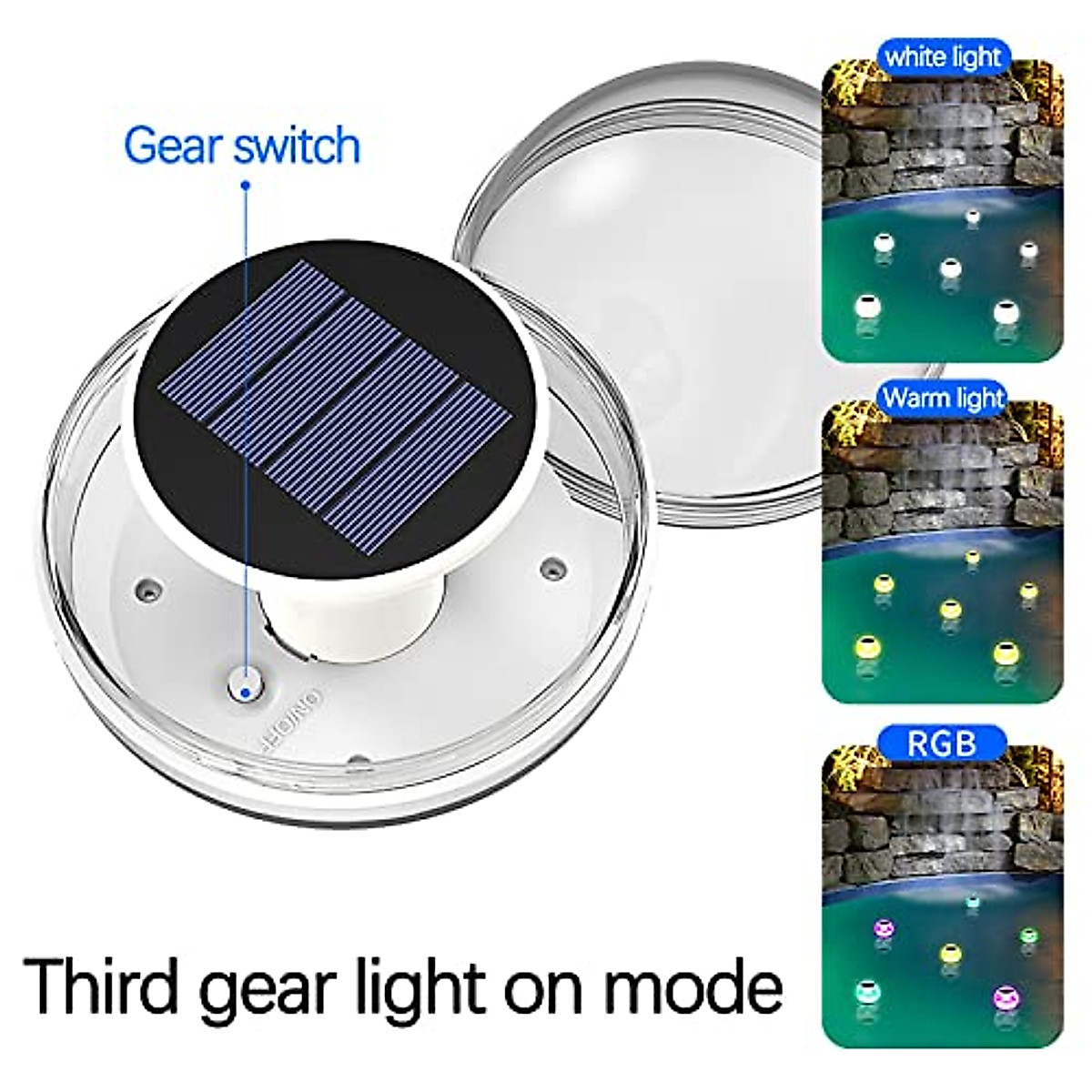 MAOWAPLG Solar Water Floating Pool Light, Outdoor Waterproof Inflatable Floating Light Solar Powered Pond Light Pool Floating Decorative Night Light for Beach Pond Garden Party Decorations