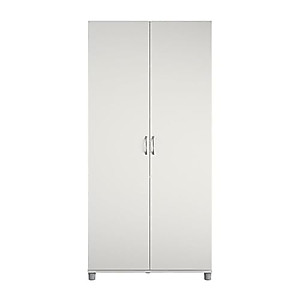 Pemberly Row Engineered Wood Transitional 36" Utility Storage Cabinet in White
